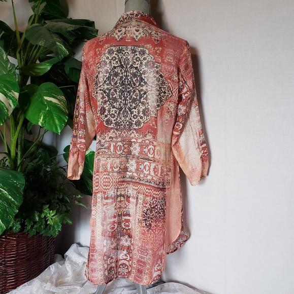 Reba | Tops | Reba Coverup Blouse Medium | Poshmark